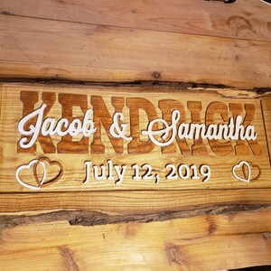 Wedding Sign Handcarved Live Edge Anniversary - Etsy