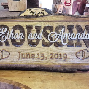 Wedding Sign Handcarved Live Edge Anniversary - Etsy