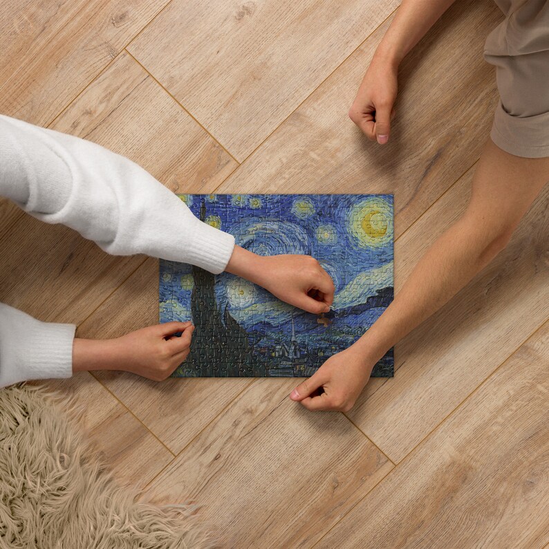 The Starry Night Vincent Van Gogh Jigsaw Puzzle - Etsy