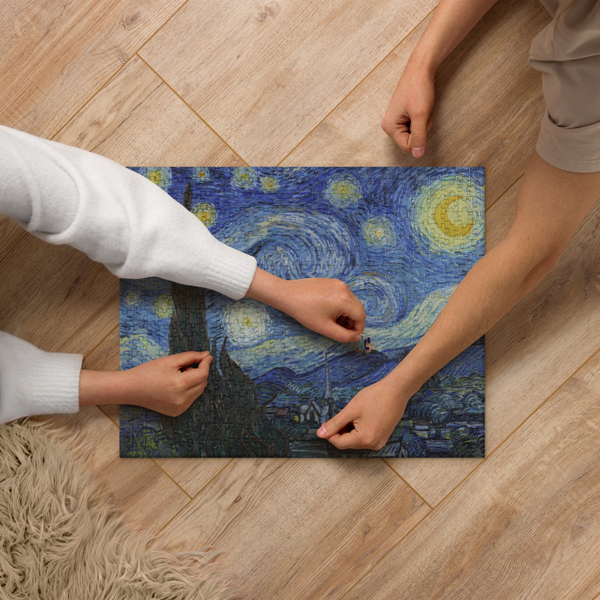 The Starry Night Vincent Van Gogh Jigsaw Puzzle - Etsy