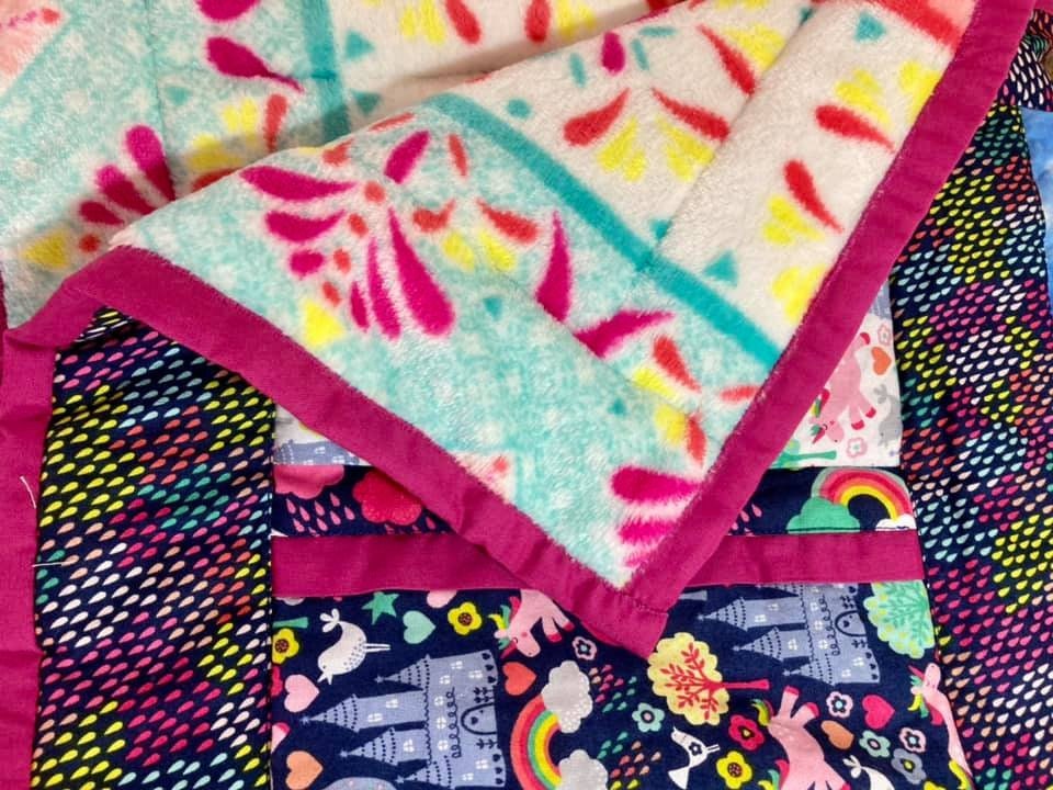 Patchwork Quilt With Rainbows Unicorns and Castles Unicorn - Etsy UK