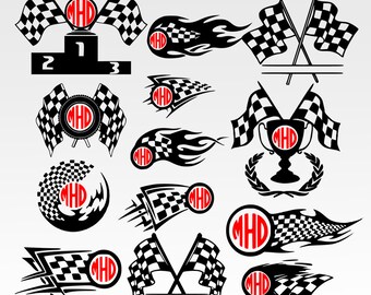 Checkered flag svg | Etsy