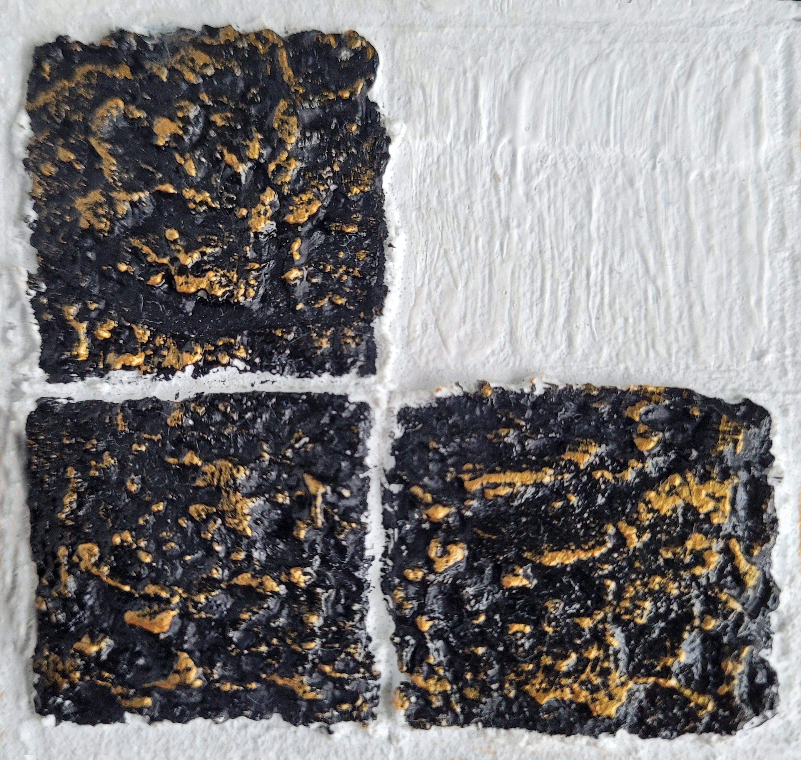 Original Painting Chess Board Black White Golden Textured Painting ...