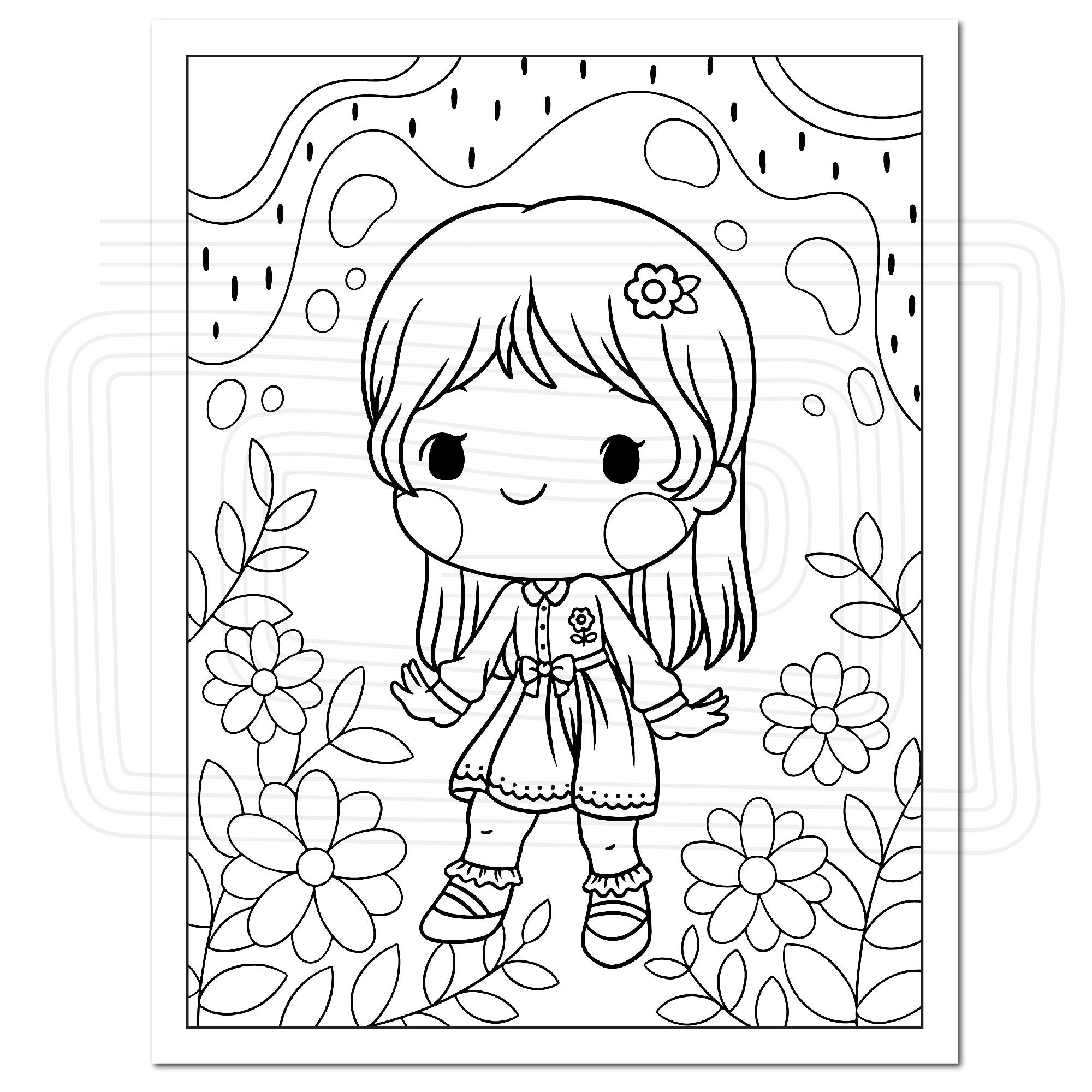 Cute Girls Vol.4 Coloring Pages - Etsy