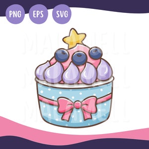 Kawaii Dessert - Cute Kawaii Printable Cute Cartoon Dessert Clipart ...