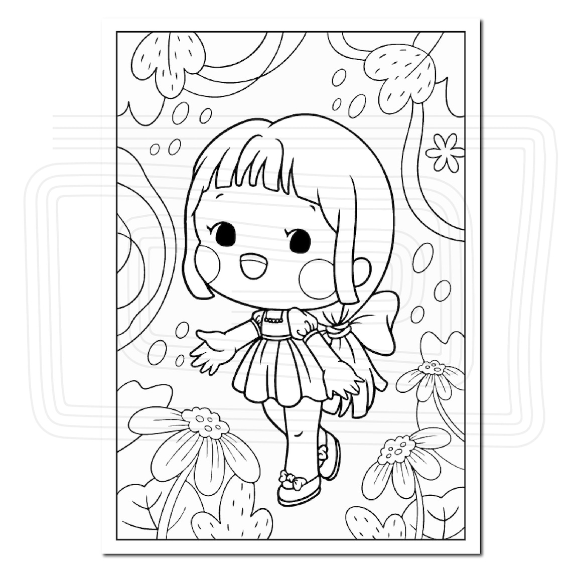Cute Girls Vol.2 Coloring Pages - Etsy