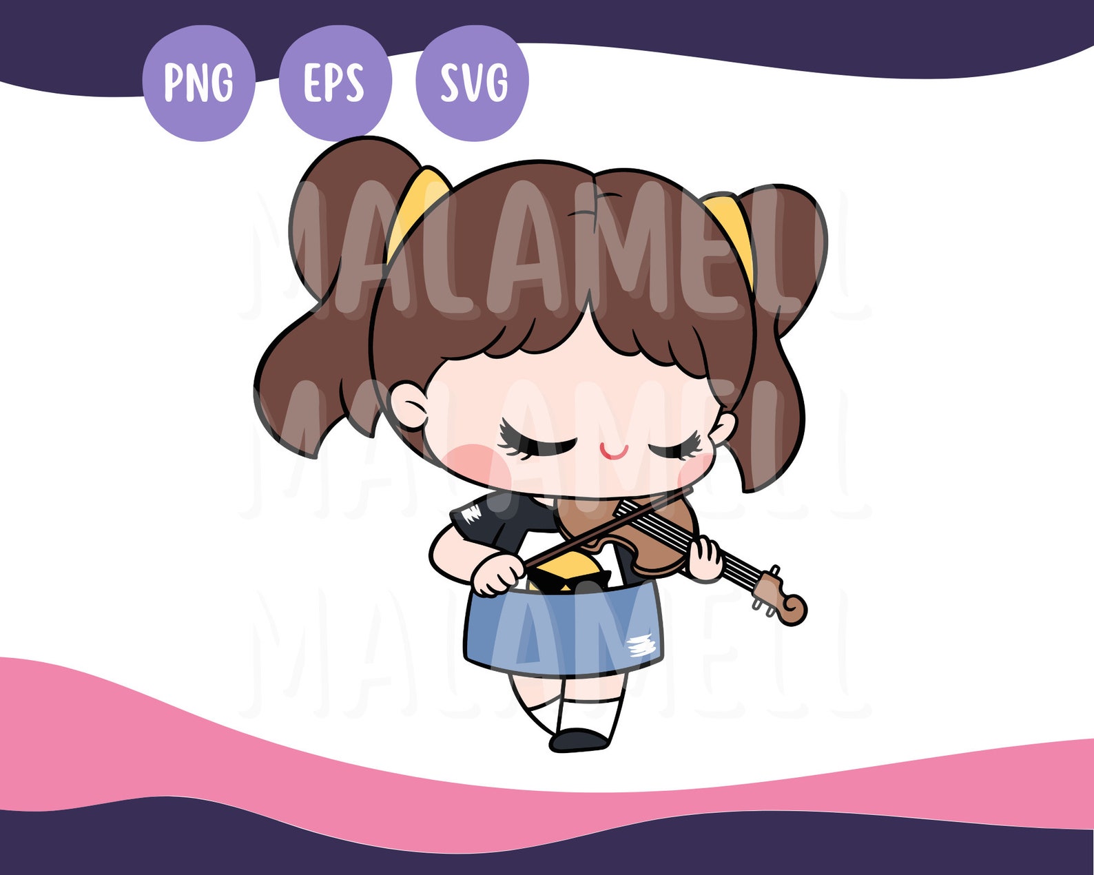 Kawaii Musician - Cute Kawaii Printable Cute Cartoon Musician Clipart ...