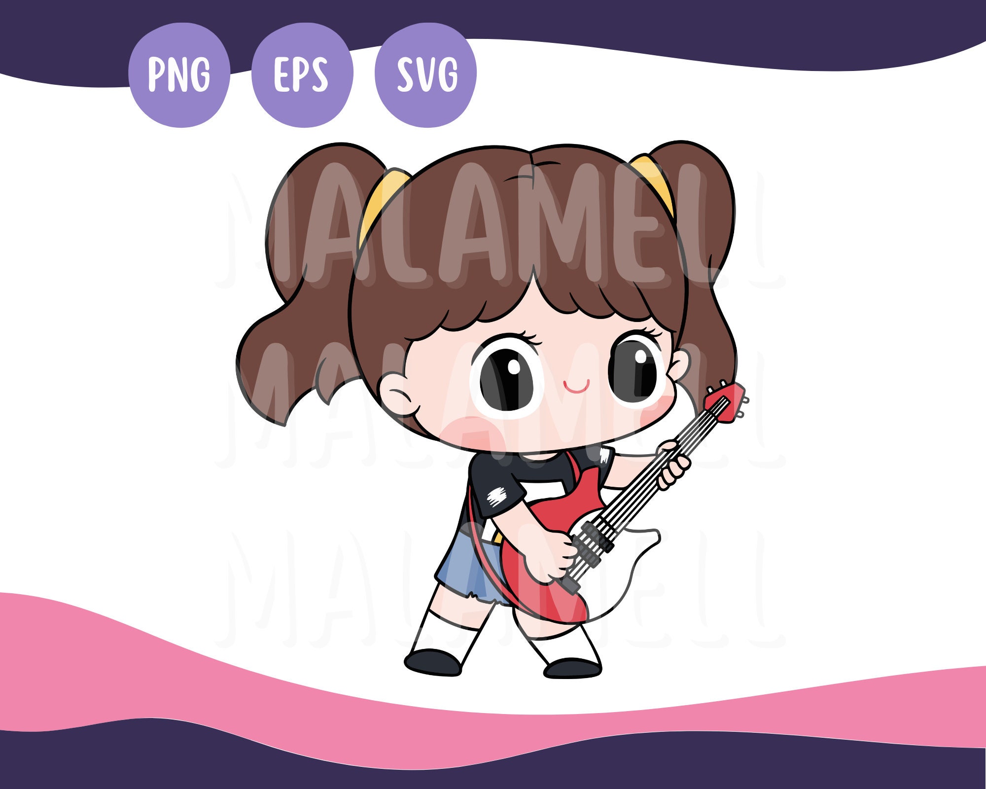 Kawaii Musician - Cute Kawaii Printable Cute Cartoon Musician Clipart ...