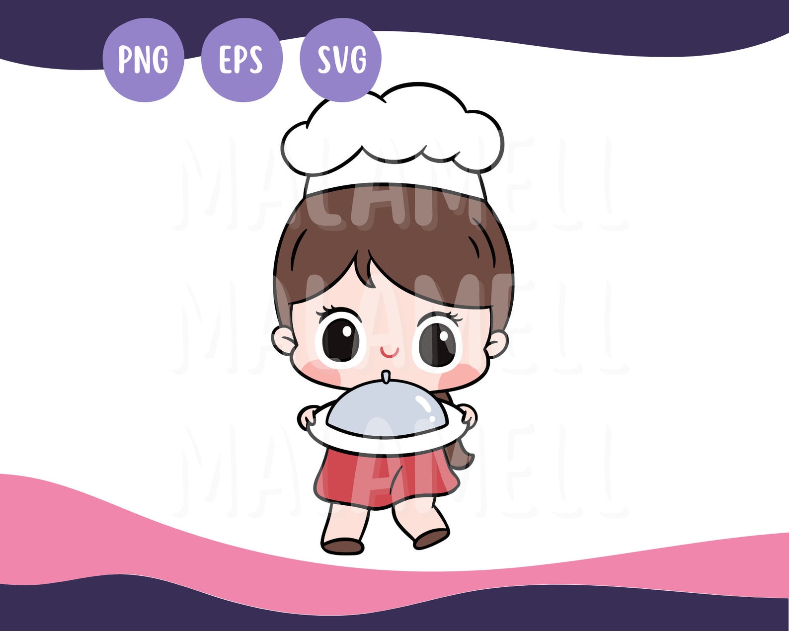 Kawaii Female Chef Cute Kawaii Printable Cute Cartoon Chef Clipart ...