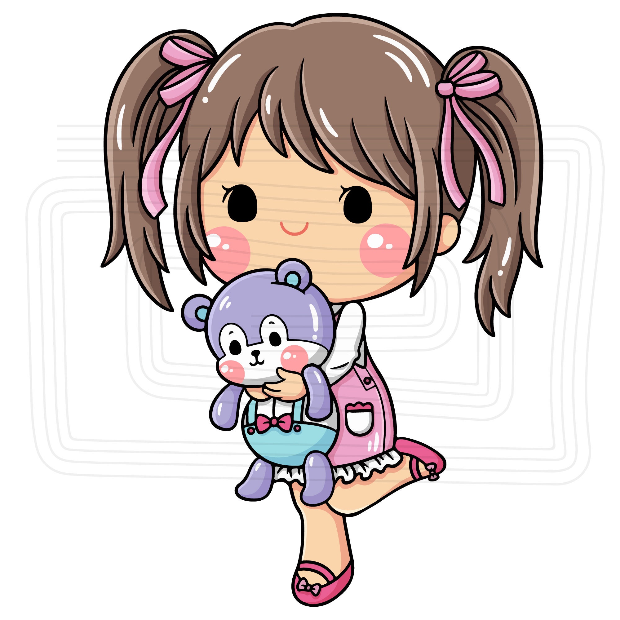 Cute Girl Set 04 - Etsy