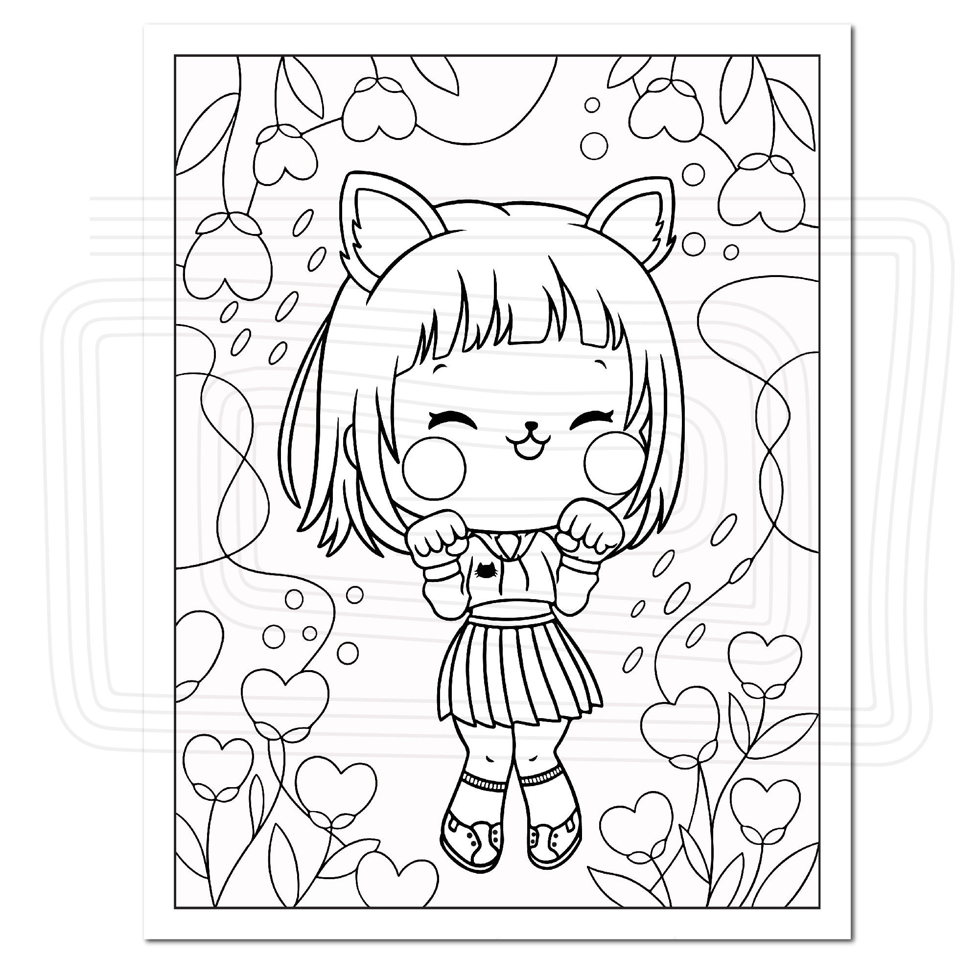 Cute Girls Vol.4 Coloring Pages - Etsy