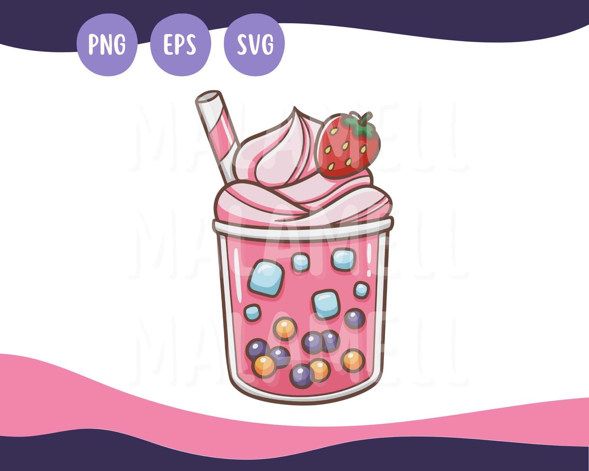 Kawaii Dessert - Cute Kawaii Printable Cute Cartoon Dessert Clipart ...