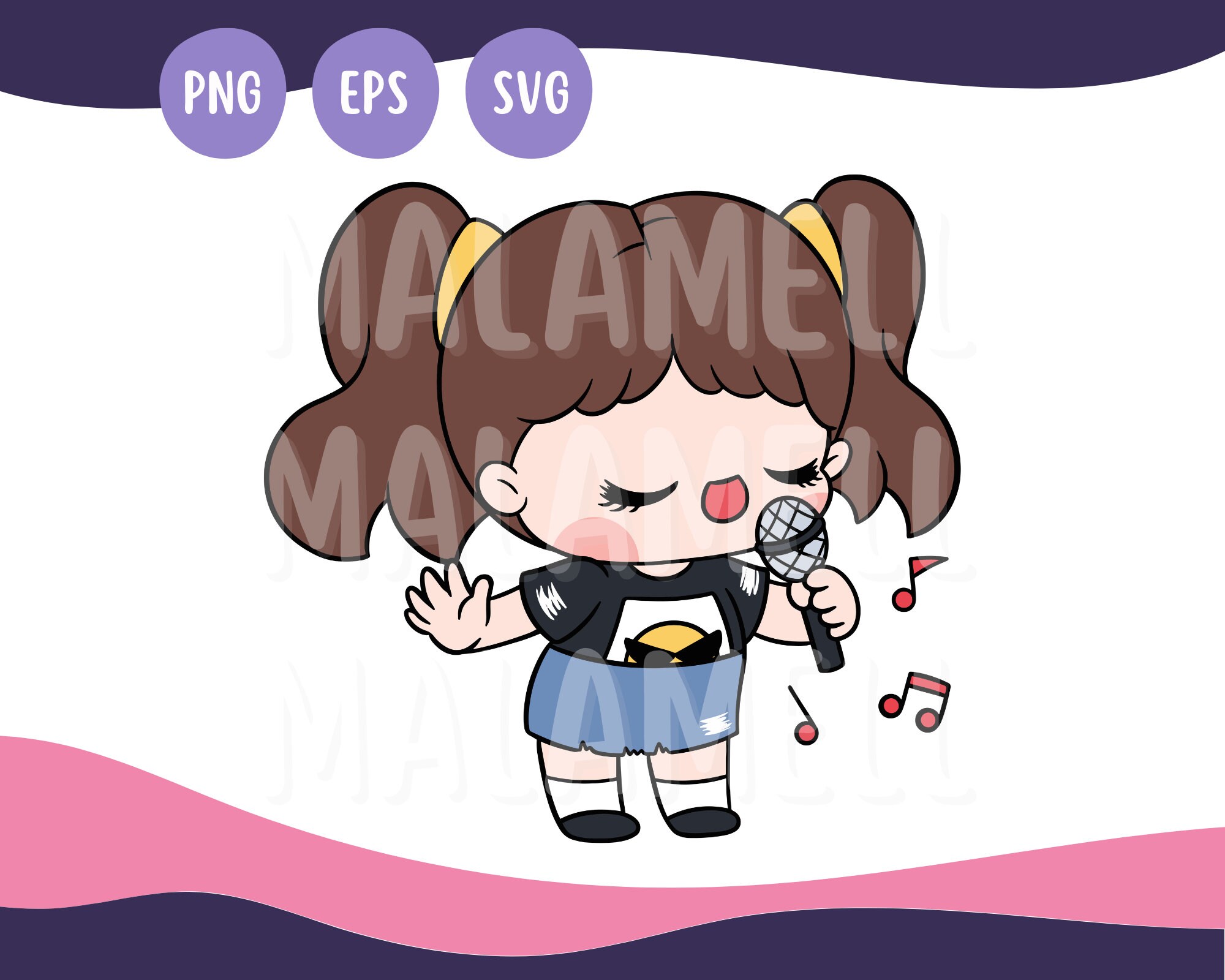 Kawaii Musician Cute Kawaii Printable Cute Cartoon Musician Clipart ...