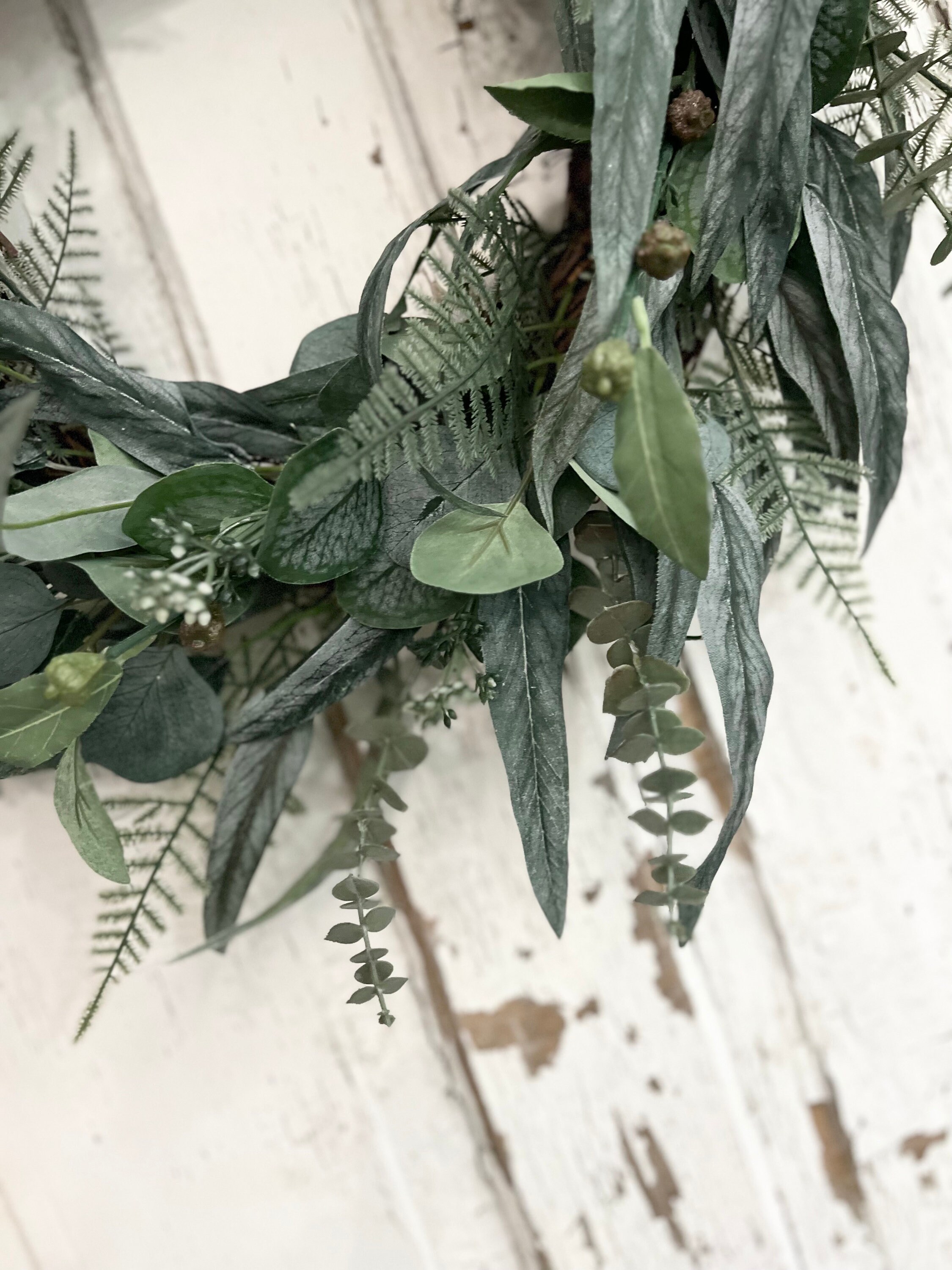 Mixed Eucalyptus Wreath: Handmade Farmhouse Greenery, 22" - Etsy