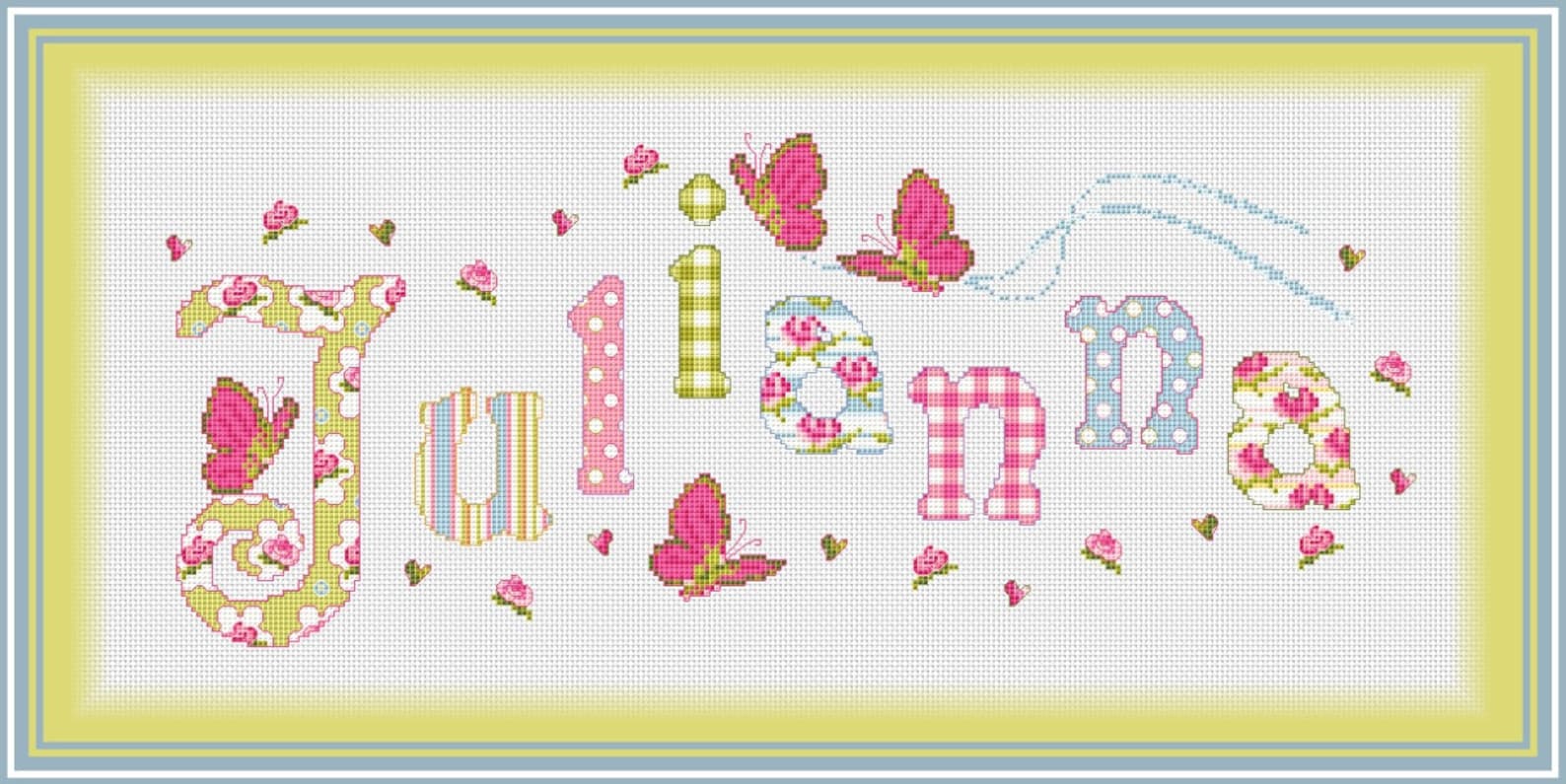 Complete Kit // Customized Sampler// Name Cross Stitch // Name - Etsy