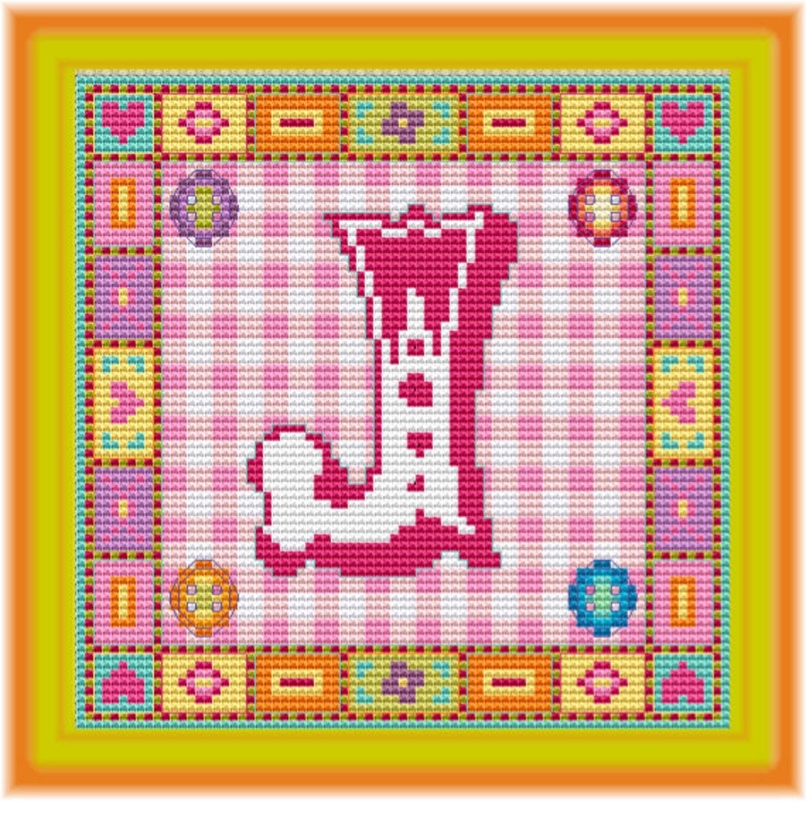 Fancy Circus Letter I J K L Cross Stitch Kit // DMC Thread Kit - Etsy UK