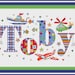 Complete Kit // Transport Boys Nameplate Sampler// Name Cross Stitch ...