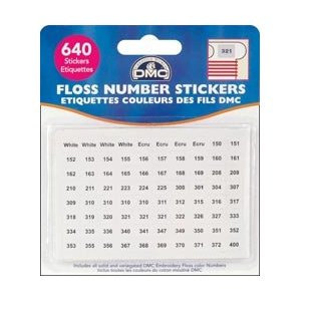 DMC Number Labels // Thread Storage // Floss Bobbin Labels // DMC ...