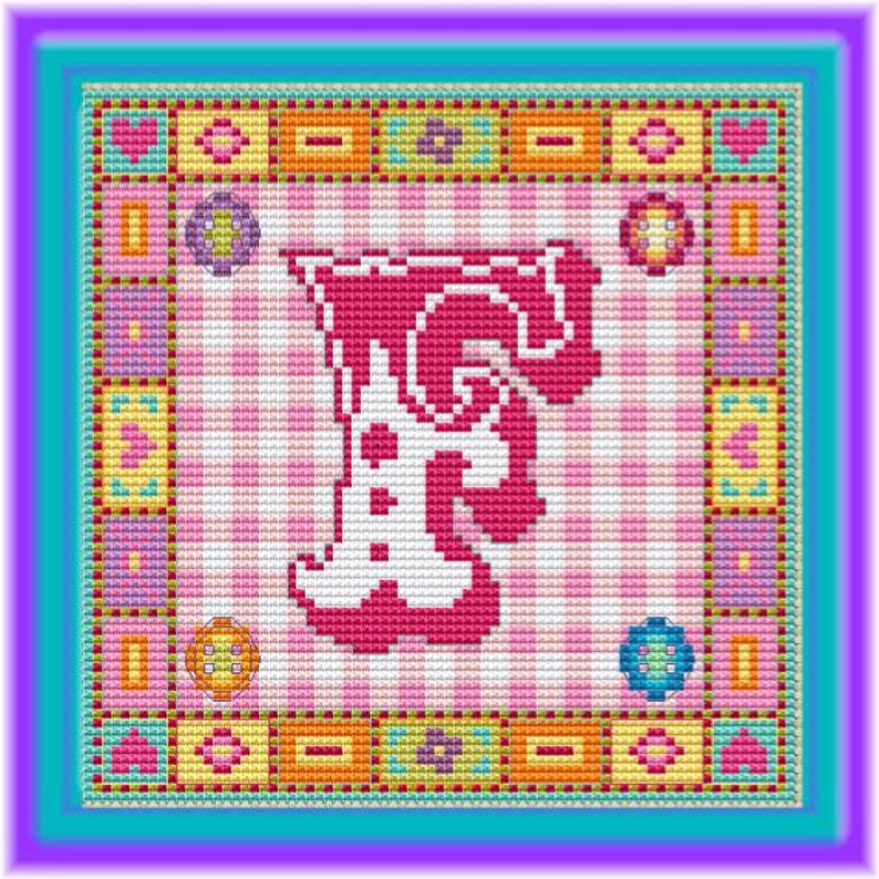 Cross Stitch Circus Letter / A B C D E F G H I / Girls Room Kit / DMC ...
