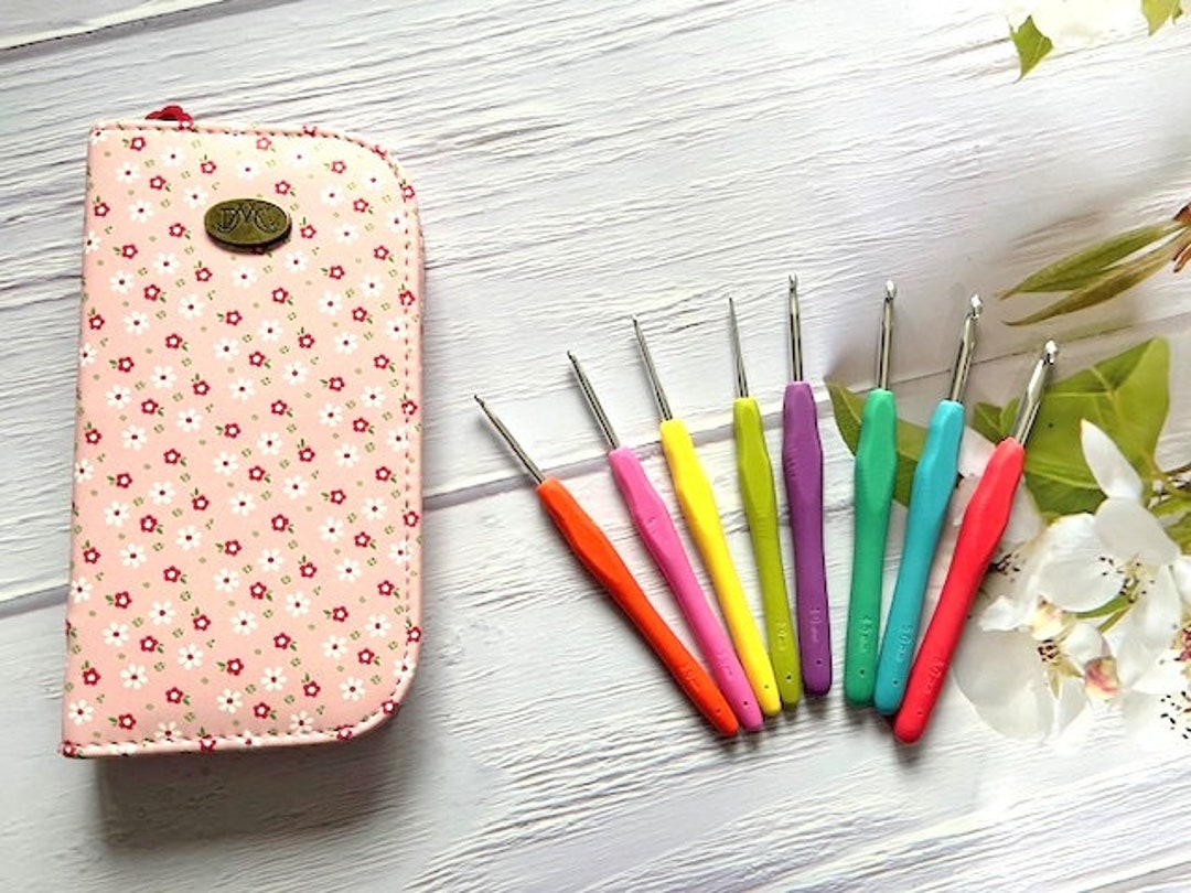 DMC Pink Floral Crochet Set // 8 X Crochet Hooks Set // Beginners ...