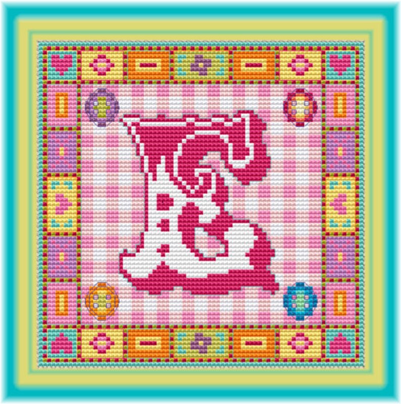 Fancy Circus Letter E F G H Cross Stitch Kit // DMC Thread Kit - Etsy UK