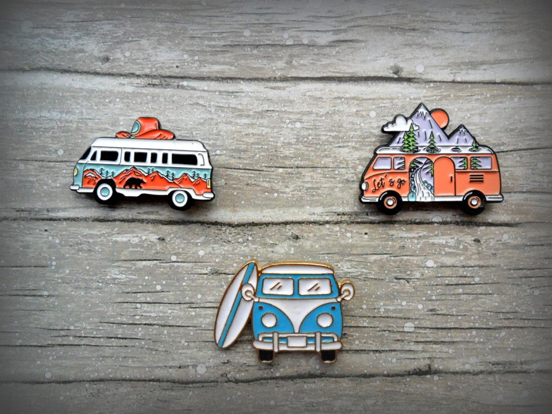 Camper Van Needle Minder / Enamel Campervan / Magnetic Needle Minder ...