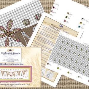 Wedding Bunting Personalized Cross Stitch Nameplate Sampler PDF ...