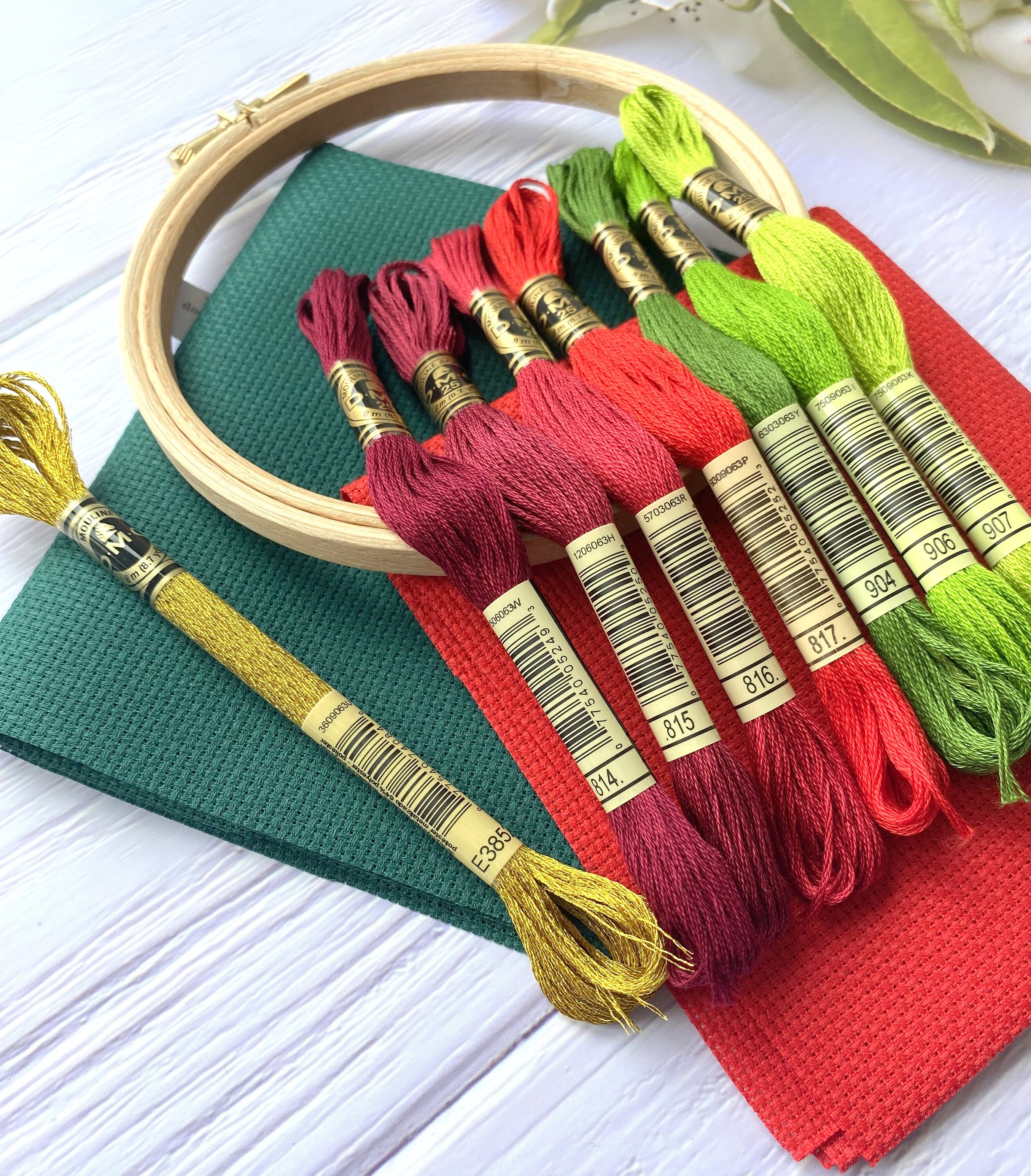 DMC Stranded Cotton / 8 Skeins Christmas Bundle / DMC Threads / Cross ...