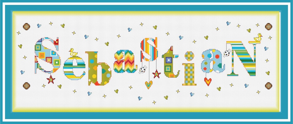 PDF Chart Only // Name Sampler // Boy //child// Kid // Baby Sampler ...