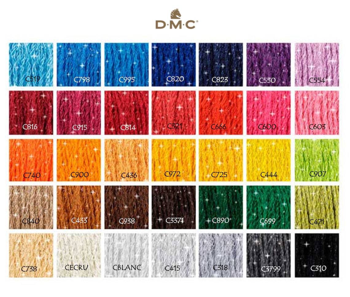 DMC Etoile Threads // PYO 1 // 8mtr Skein // Cross Stitch Skein // Sparkle Cross Stitch Floss ...