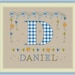 Boys Letter D Monogram // Cross Stitch Letter D // Personalized ...