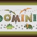 Dinosaur Boys Nameplate Sampler// Name Cross Stitch // Name Sampler ...