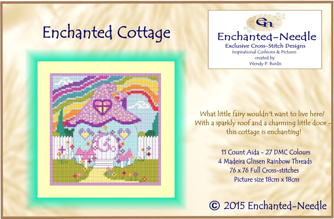 Enchanted Cottage Cross Stitch Colour PDF Chart // Cross Stitch Pattern ...