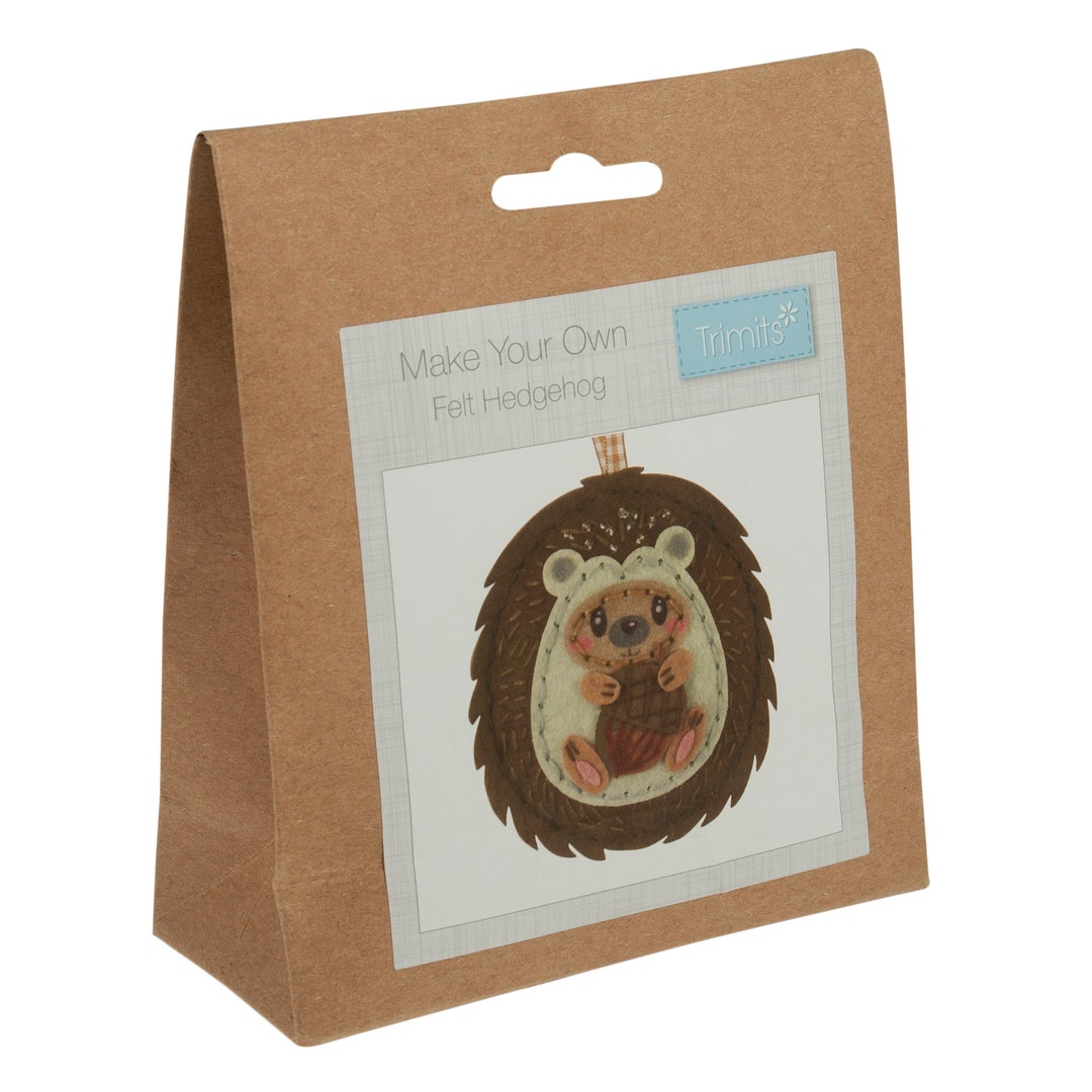Cute Hedgehog Kit // Make Your Own Kit // Hedgehog Felt Craft Kit ...