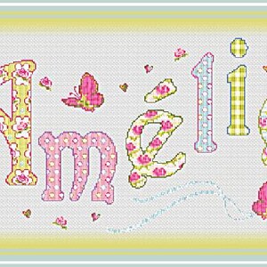 Complete Kit // Customized Sampler// Name Cross Stitch // Name Sampler ...
