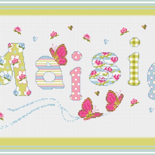 Complete Kit // Customized Sampler// Name Cross Stitch // Name | Etsy