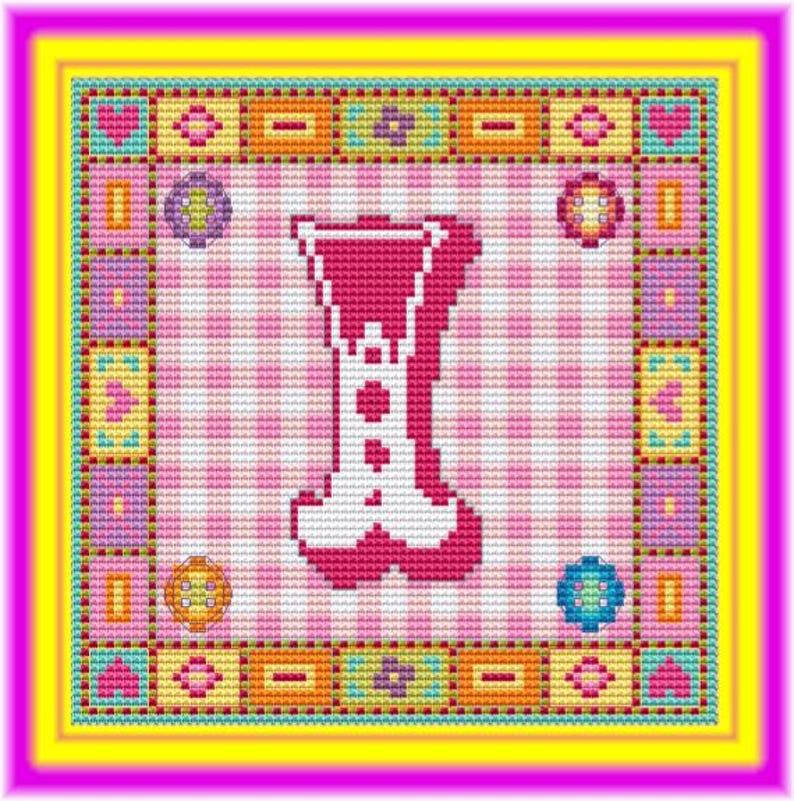 Cross Stitch Circus Letter / A B C D E F G H I / Girls Room Kit / DMC ...