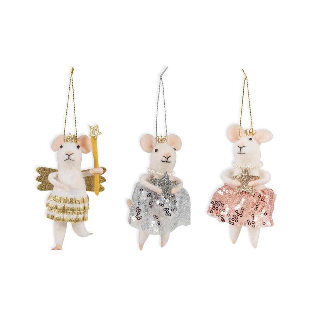 DIY Festive Ballerina Mice Trio / Needle Felting Mice / Felting Festive ...
