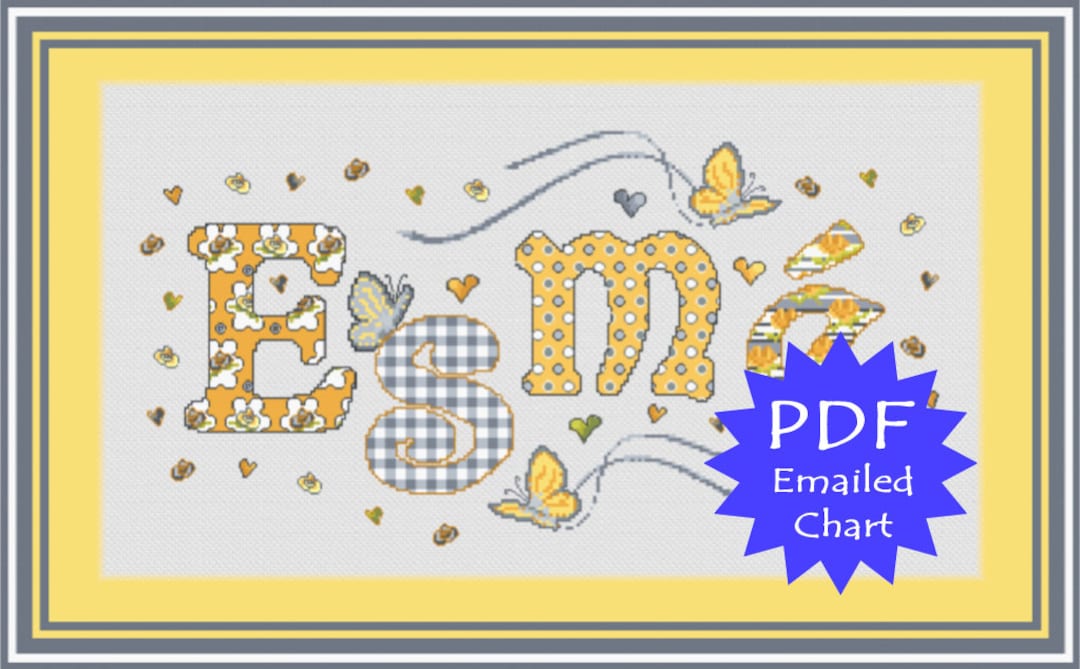 Bespoke Customized PDF Sampler// Name Cross Stitch // Name Sampler ...