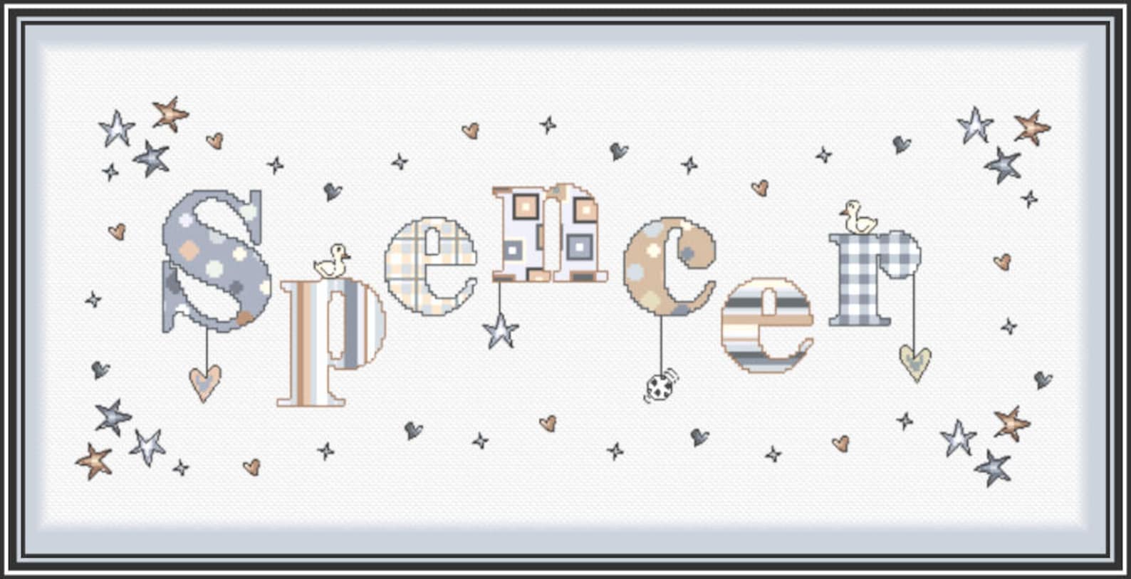 Complete Kit // Name Sampler // Boy //child// Kid // Baby Sampler ...