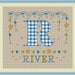 Boys Letter R Monogram // Cross Stitch Letter R // Personalized ...