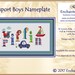 Complete Kit // Transport Boys Nameplate Sampler// Name Cross Stitch ...