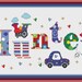 Complete Kit // Transport Boys Nameplate Sampler// Name Cross Stitch ...