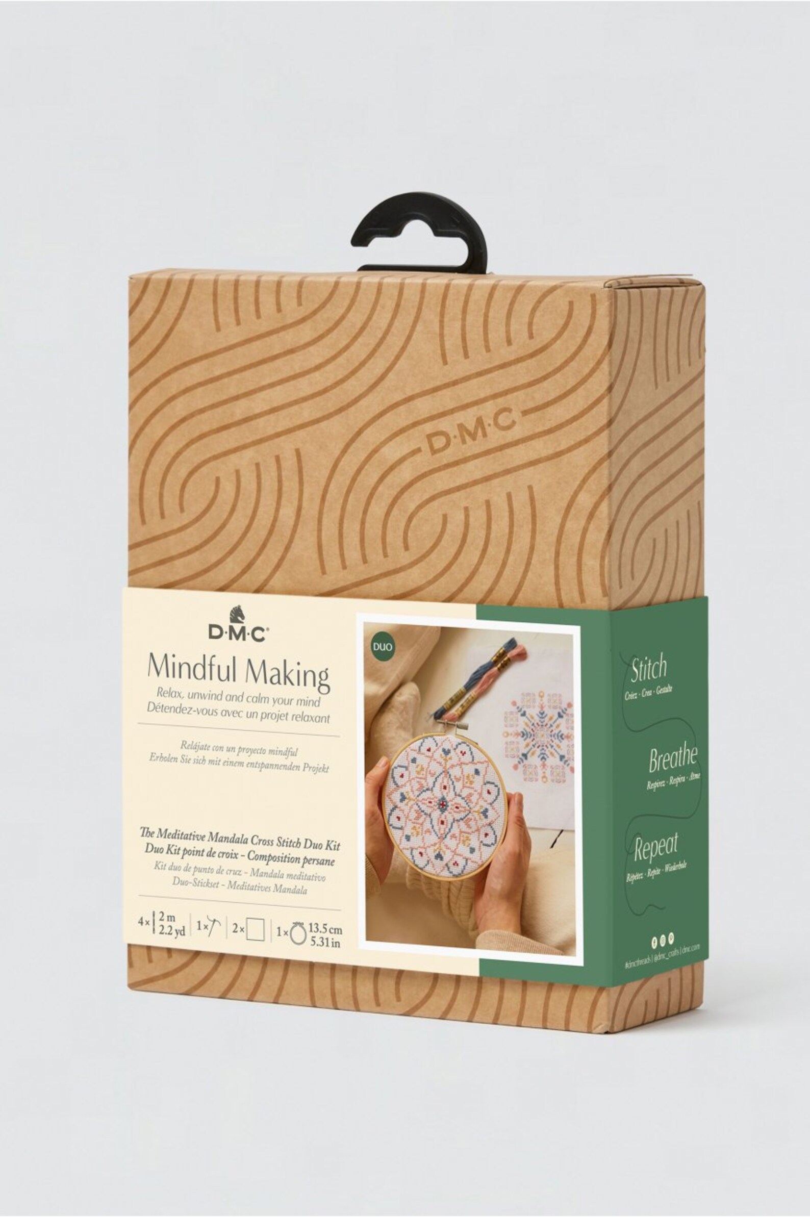 DMC Meditative Mandala Duo Kit / Mandala Cross Stitch / Mandala Craft ...