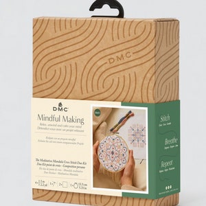 DMC Meditative Mandala Duo Kit / Mandala Cross Stitch / Mandala Craft ...