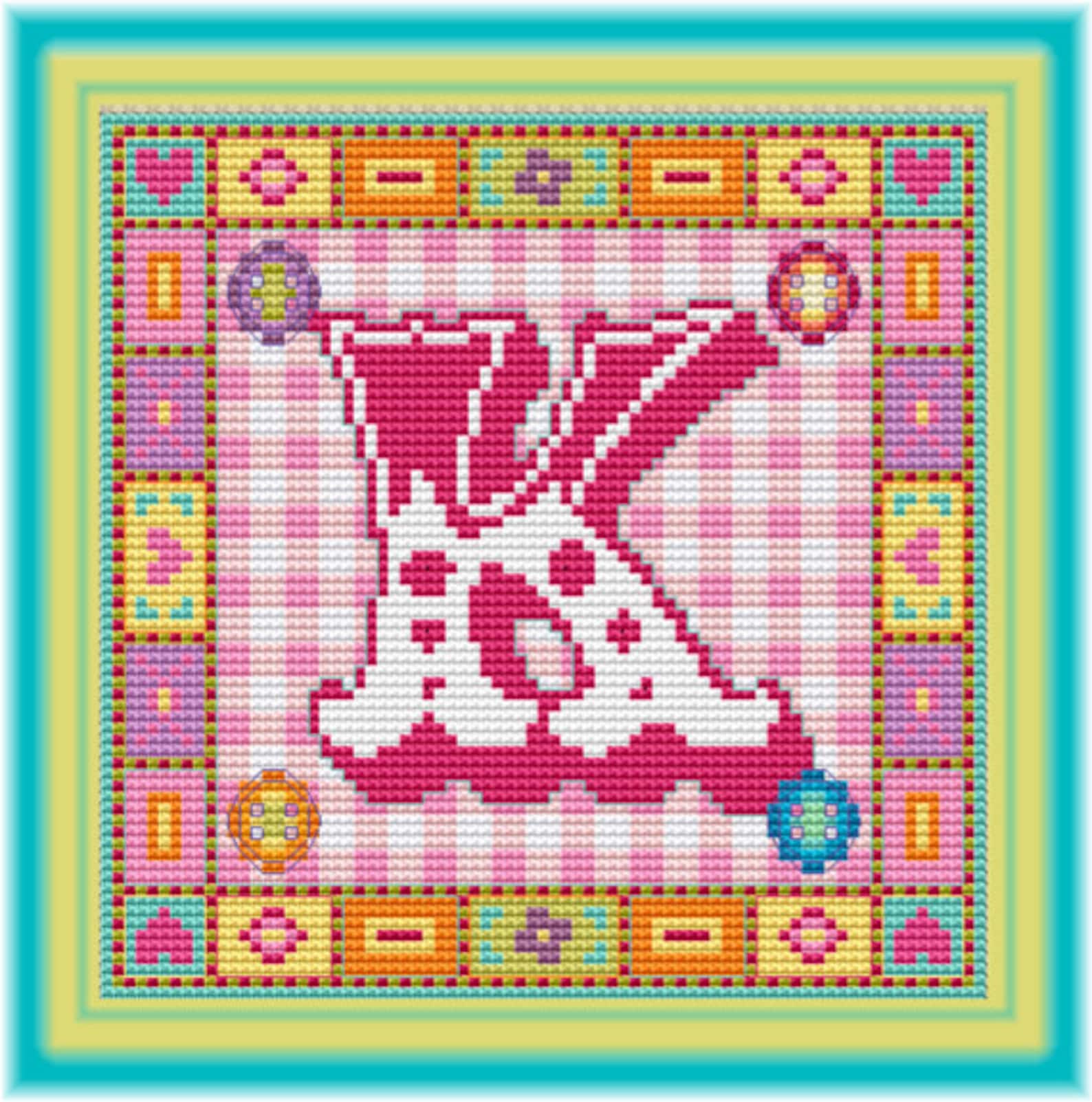 Fancy Circus Letter I J K L Cross Stitch Kit // DMC Thread Kit - Etsy UK