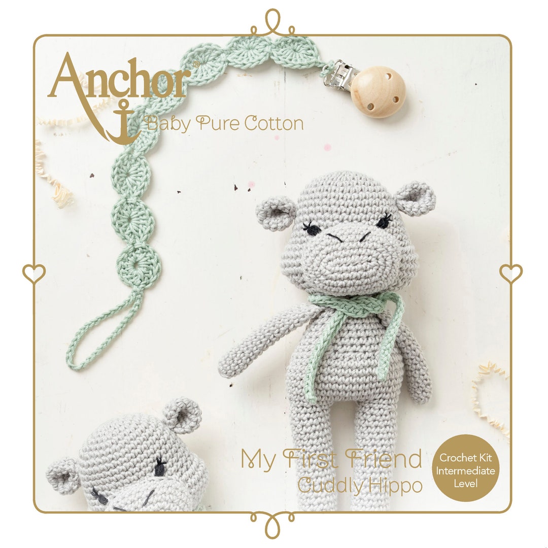 Amigurumi Hippo - Baby Pure Cotton - Crochet Kit // Anchor Crochet Kit ...