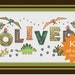 Dinosaur Boys Nameplate Sampler// Name Cross Stitch // Name Sampler ...