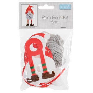 Make Your Own // Pom Pom Gonk Decoration // Wool Christmas Gonk // Pom ...