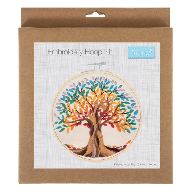 Tree of Life Embroidery Kit / Rainbow Tree of Life Embroidery Kit ...